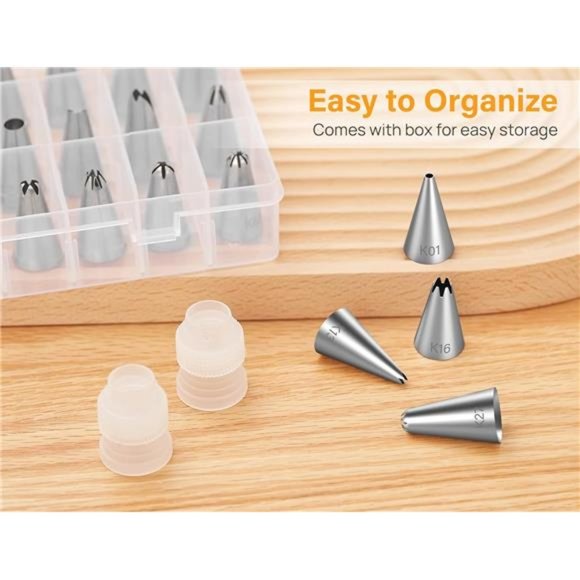 Kitchen | 32piece Piping Bags And Tips Set With 24 Icing Piping Tips ...